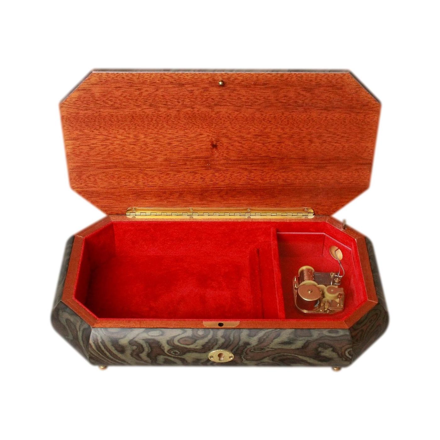 Flower Inlaid Sorrento Vintage Musical Jewellery Box JB545